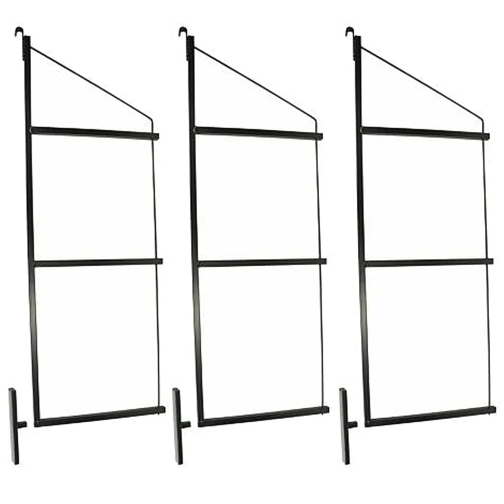 3 Pack - 3-Level Shipping Container Shelf Brackets – 24" D x 60" H, Ad ...