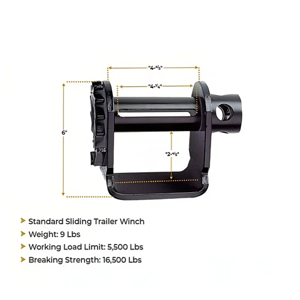 4 Pack - Flatbed Trailer Winch – Standard Sliding C-Track Mount for Fl ...