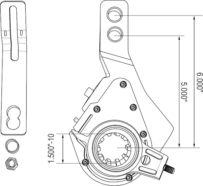 FleetRun | Automatic Slack Adjuster | Haldex 40010142 - Meritor R80602 ...